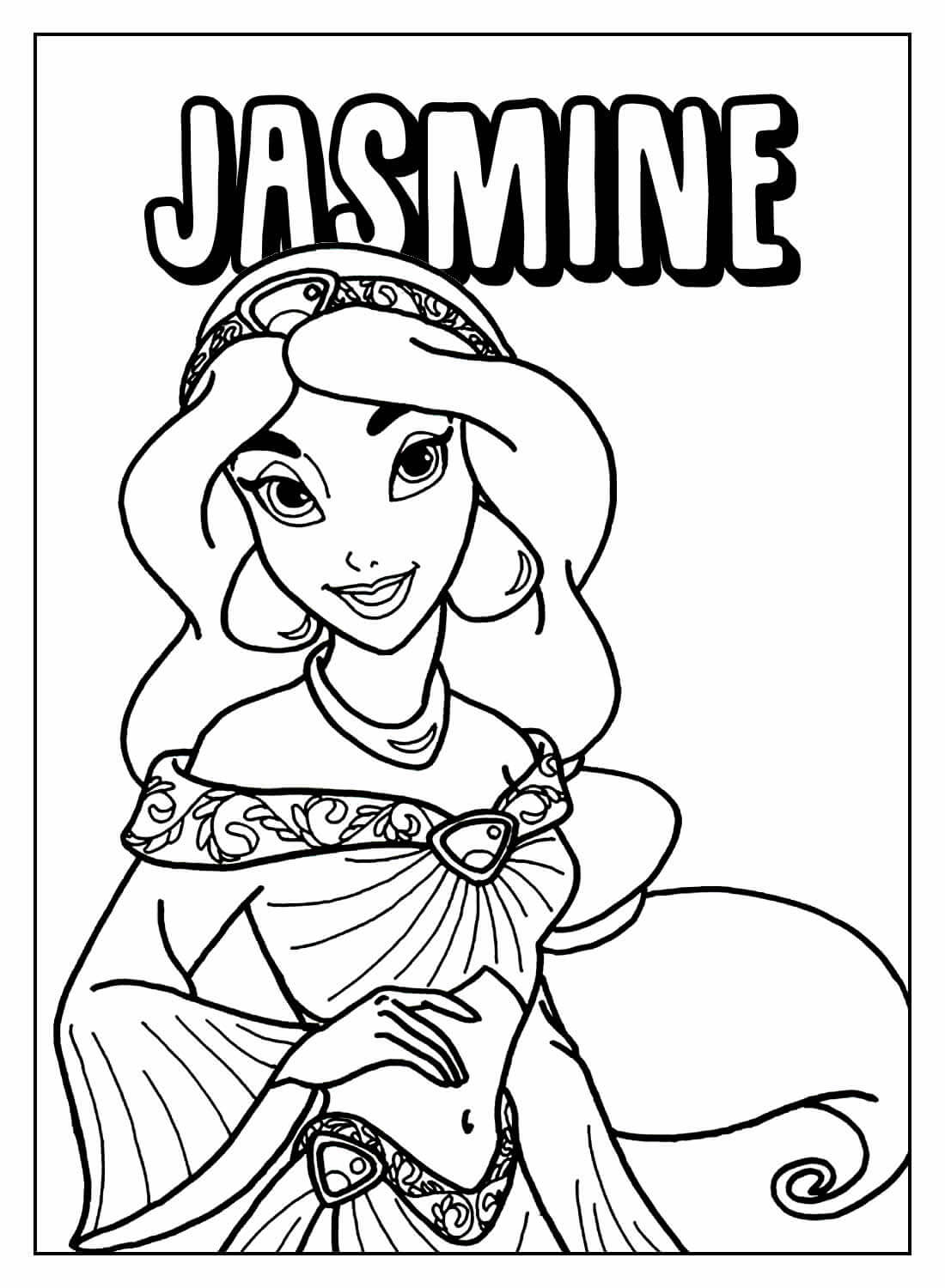 Imprimir Jasmine para Colorir