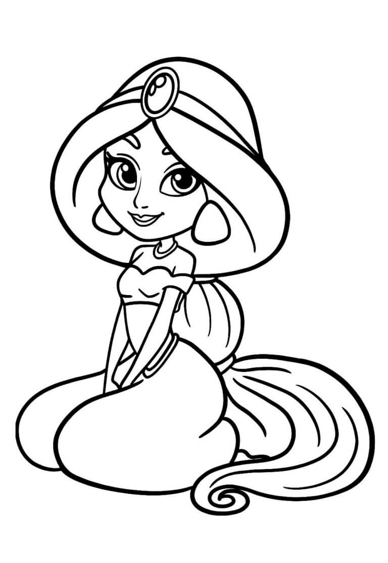 Desenhos de Jasmine para Imprimir e Colorir