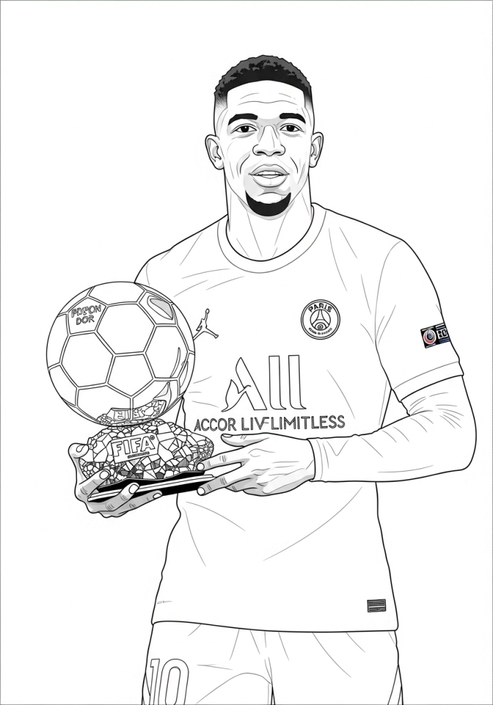 Imprimir Ousmane Dembélé para Colorir