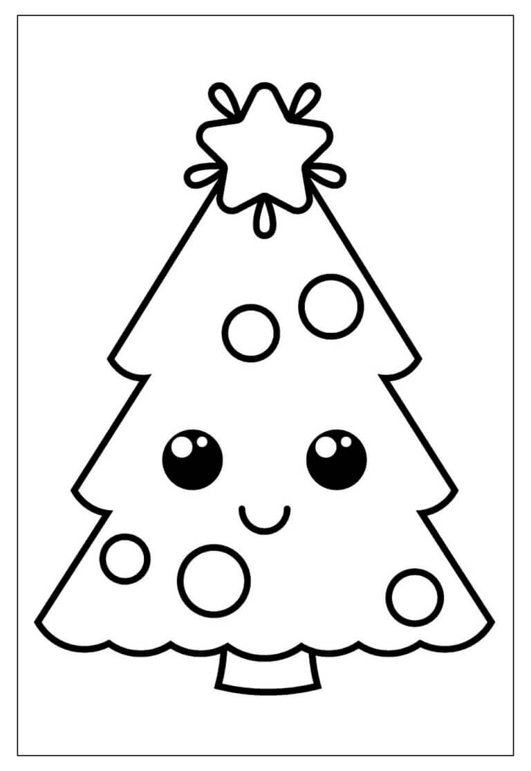 Imprimir Árvore de Natal para Colorir