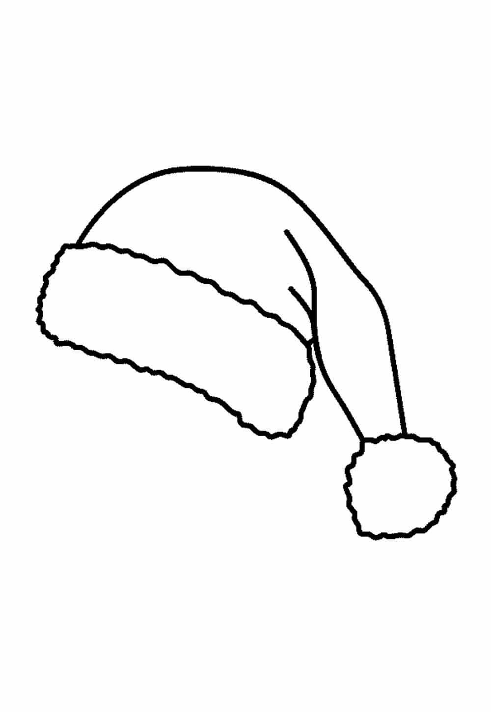 Desenhos de Gorro de Natal para Colorir e Imprimir