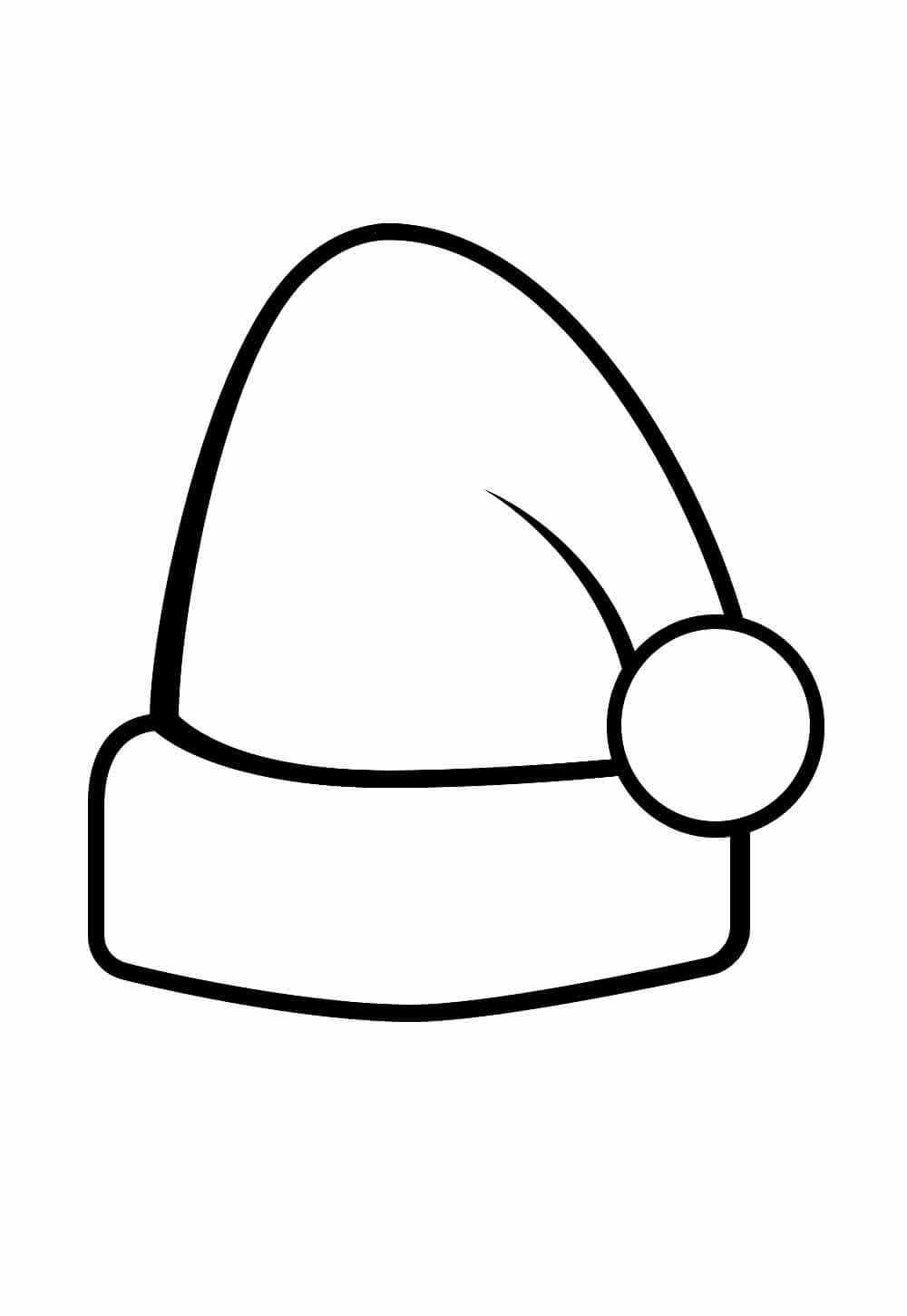 Desenhos de Gorro de Natal para Colorir e Imprimir