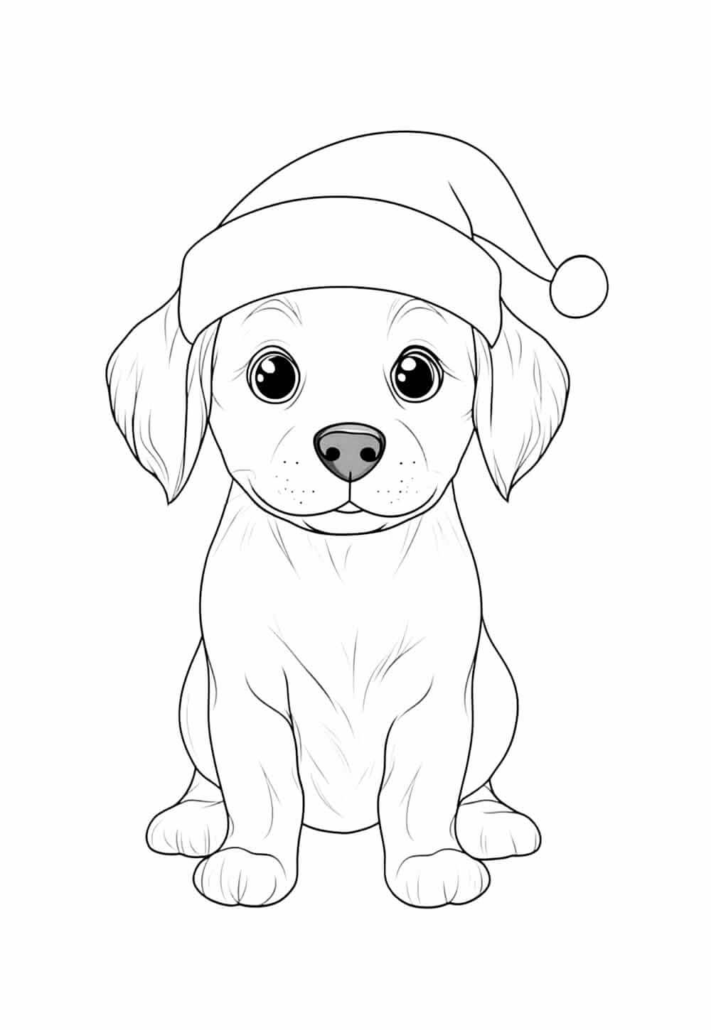 Gorro de Natal para Colorir e Imprimir
