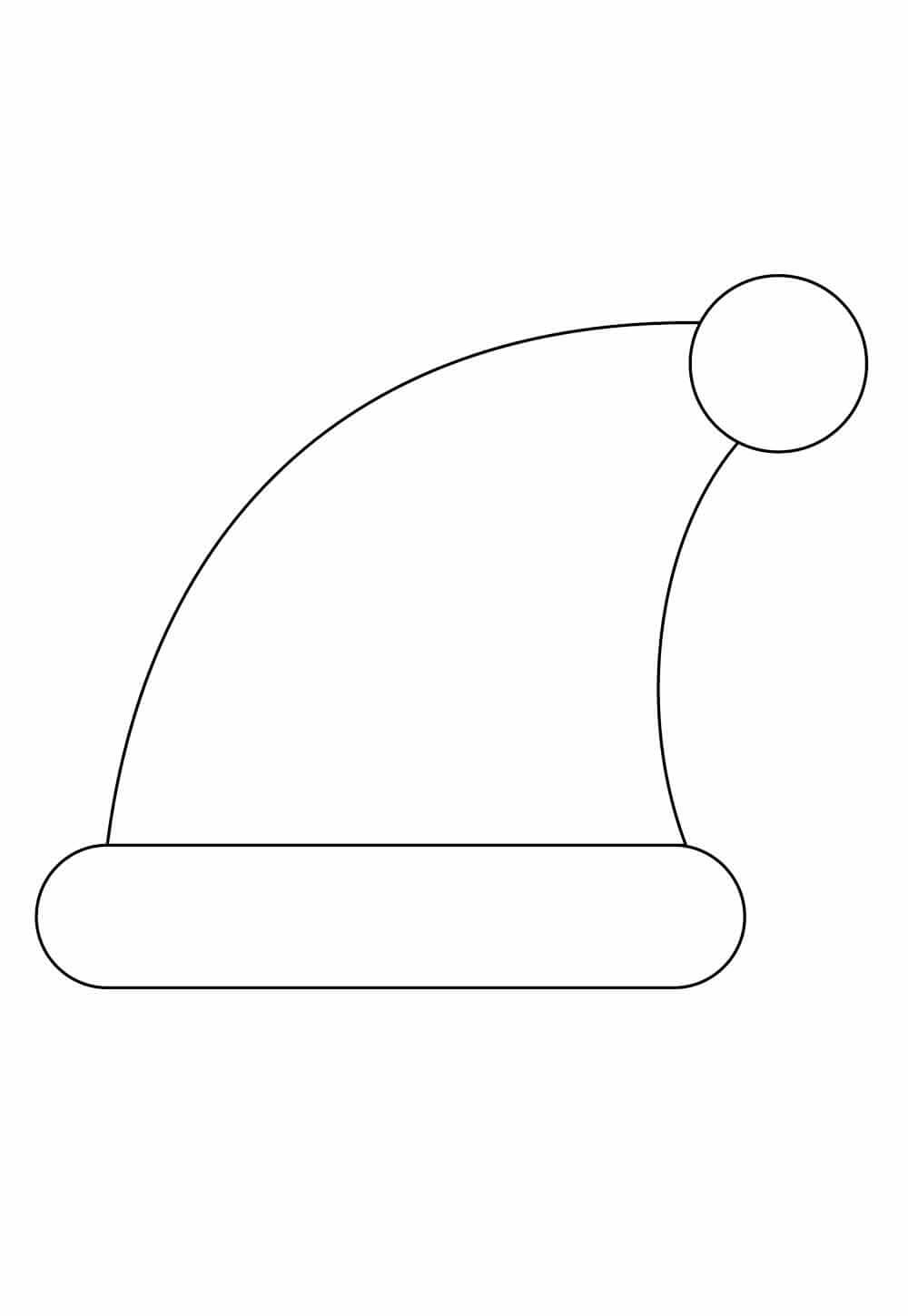 Gorro de Natal para Colorir e Imprimir