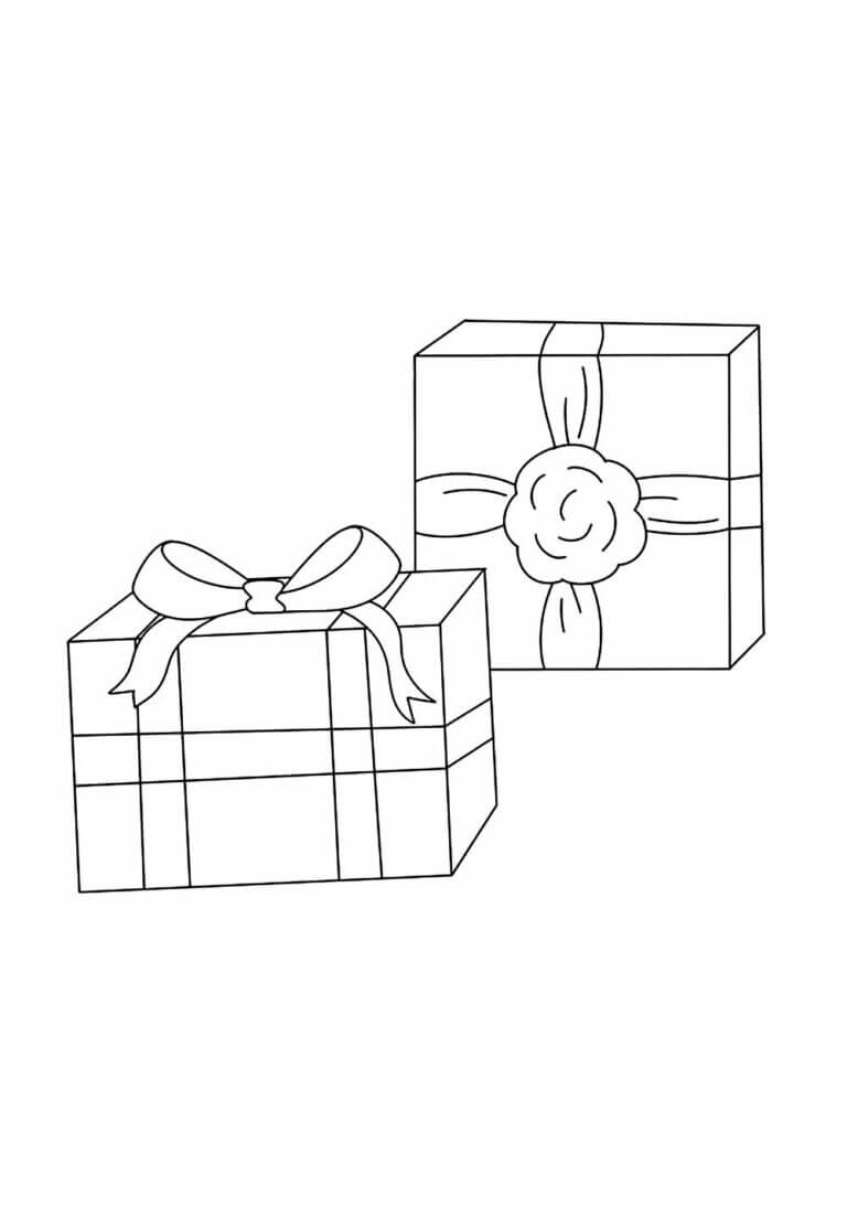 Presentes de Natal para Colorir e Imprimir