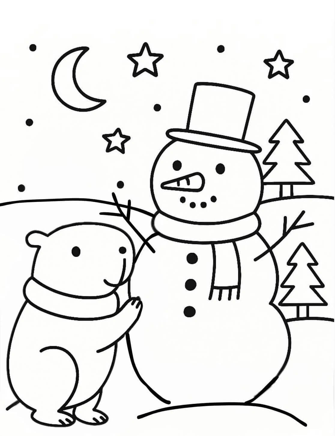 Capivara de Natal para Colorir e Imprimir