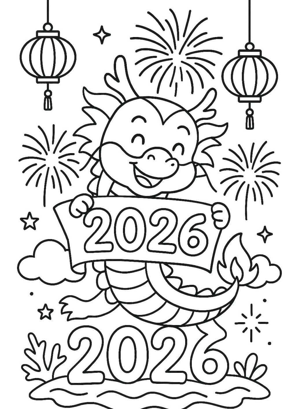 Feliz Ano Novo, Desenhos Para Colorir, Criancas Desenho Para Colorir