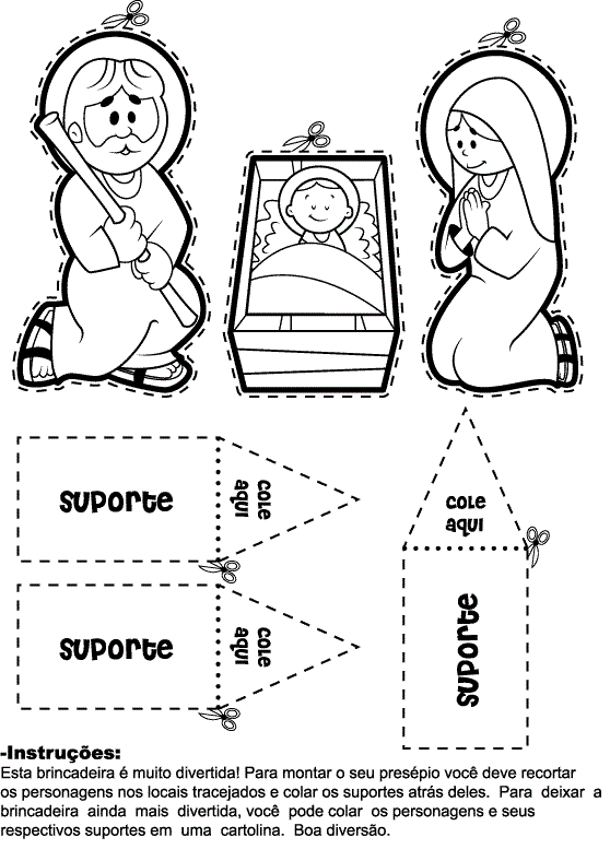 Presépio para Colorir e Imprimir