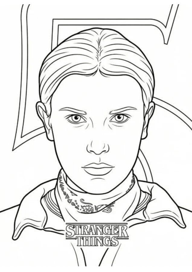 Imprimir Stranger Things Para Colorir