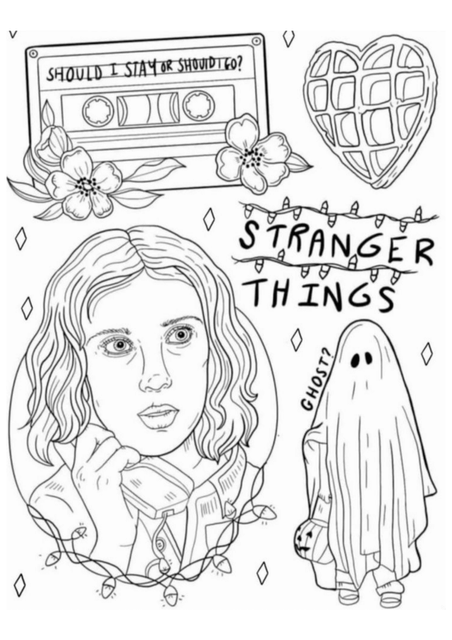 Imprimir Stranger Things para Colorir