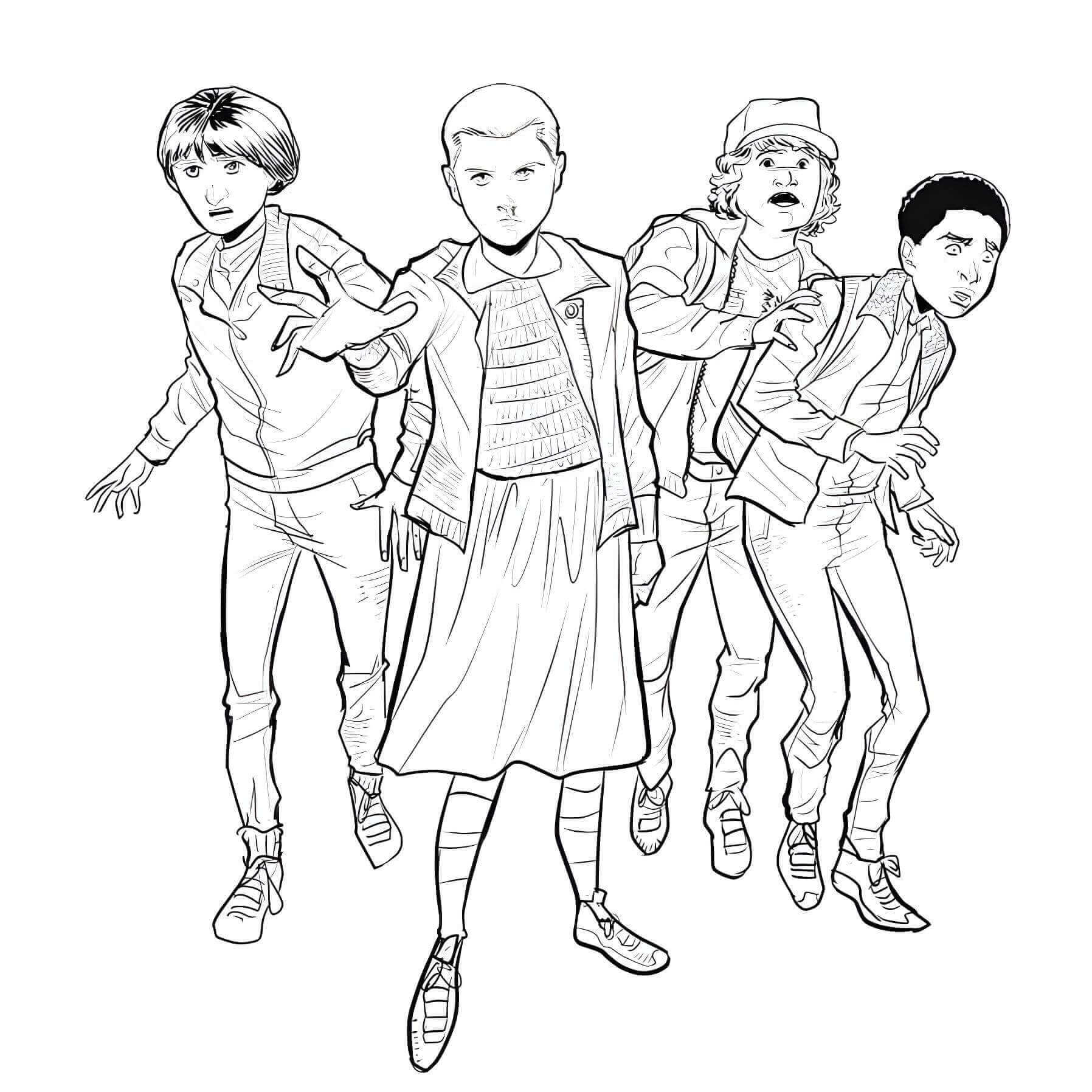 Imprimir Stranger Things para Colorir
