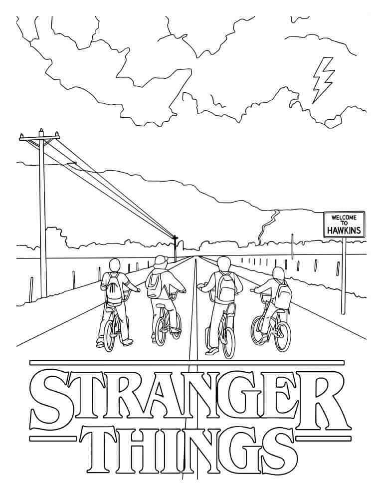 Stranger Things para Colorir e Imprimir