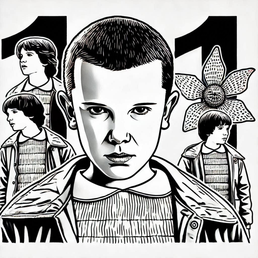Stranger Things para Colorir e Imprimir