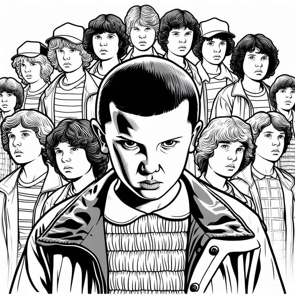 Stranger Things para Colorir e Imprimir