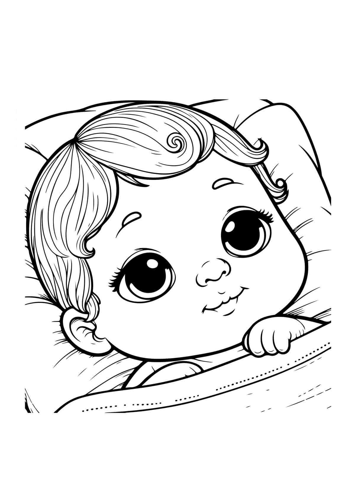 Imprimir Bebê para Colorir