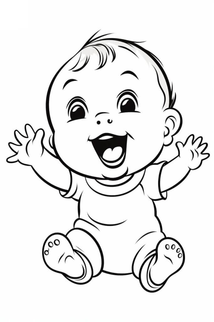 Desenhos de Bebê para Imprimir e Colorir