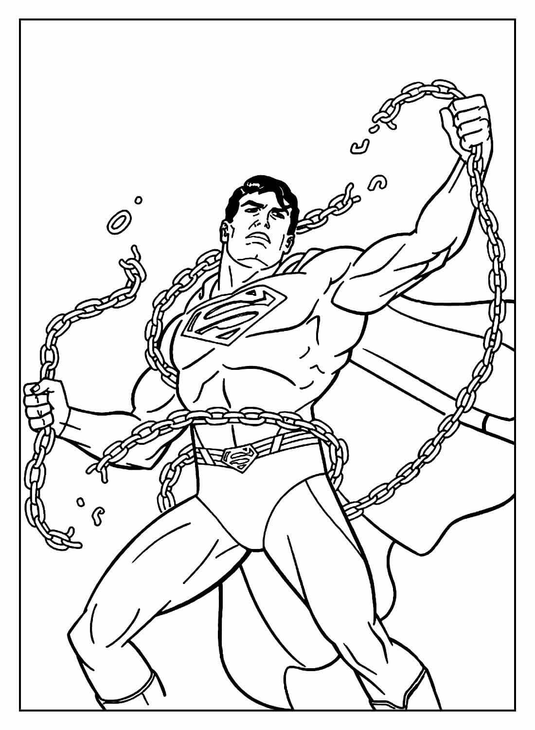 Superman (Super-Homem) para Colorir e Imprimir